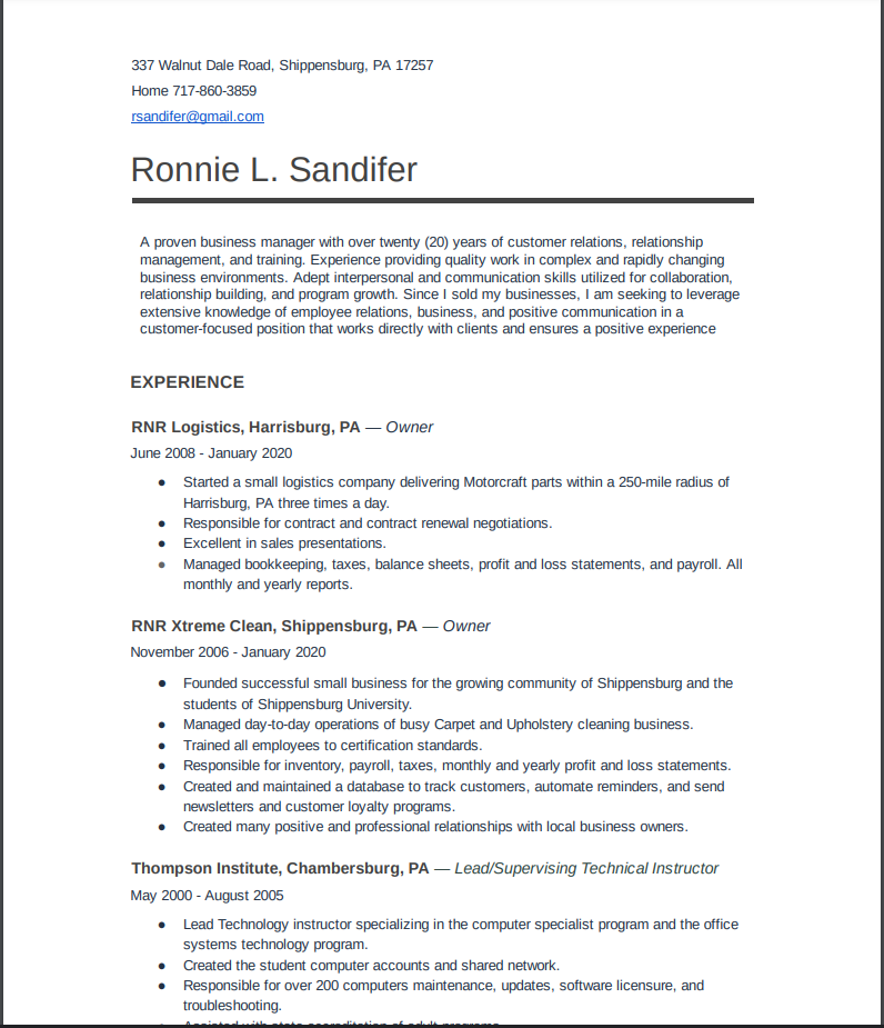 Portfolio – Ron Writes N More